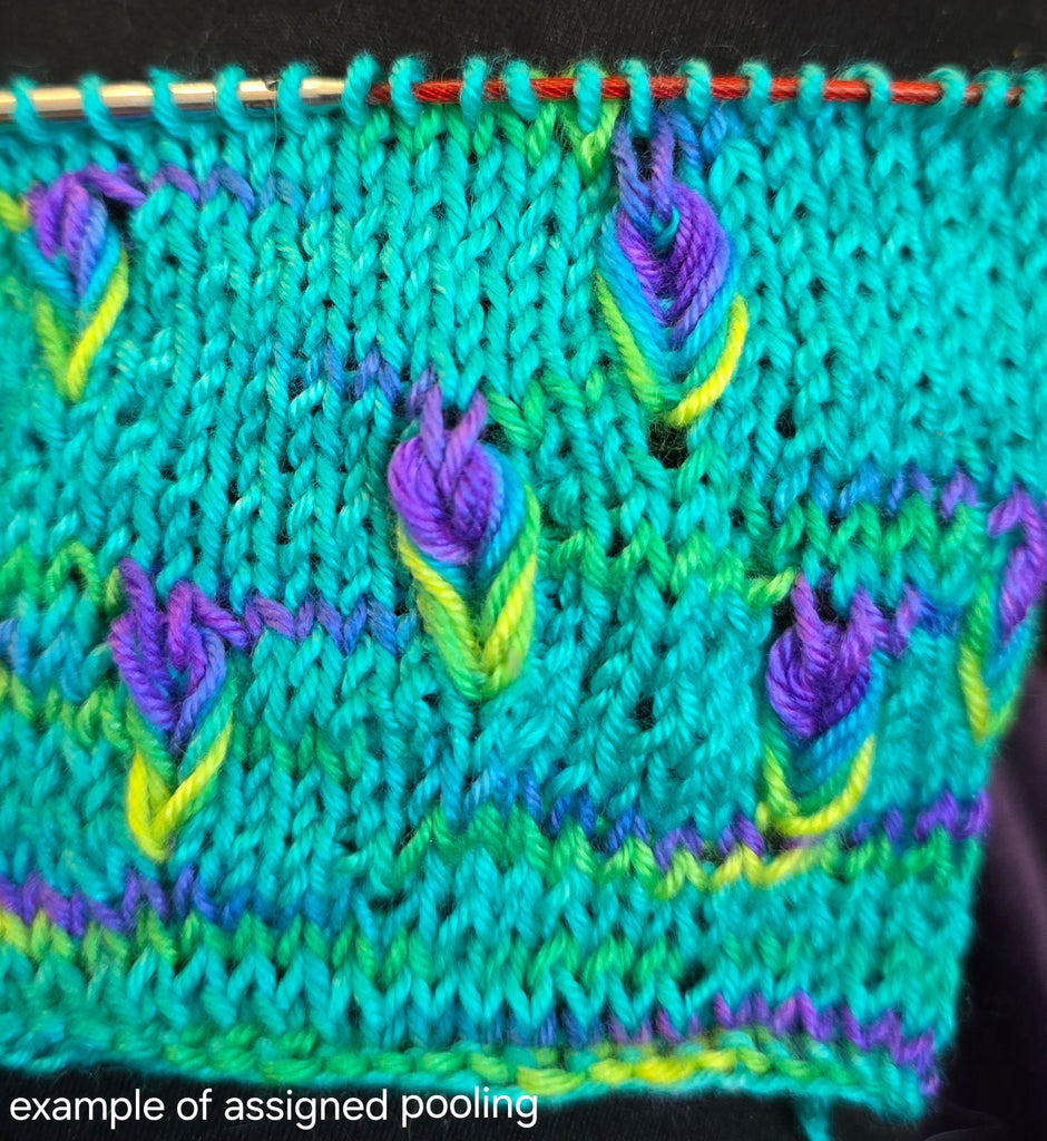 Daydream - Hand dyed assigned pooling yarn - aqua turquoise with a pop ...