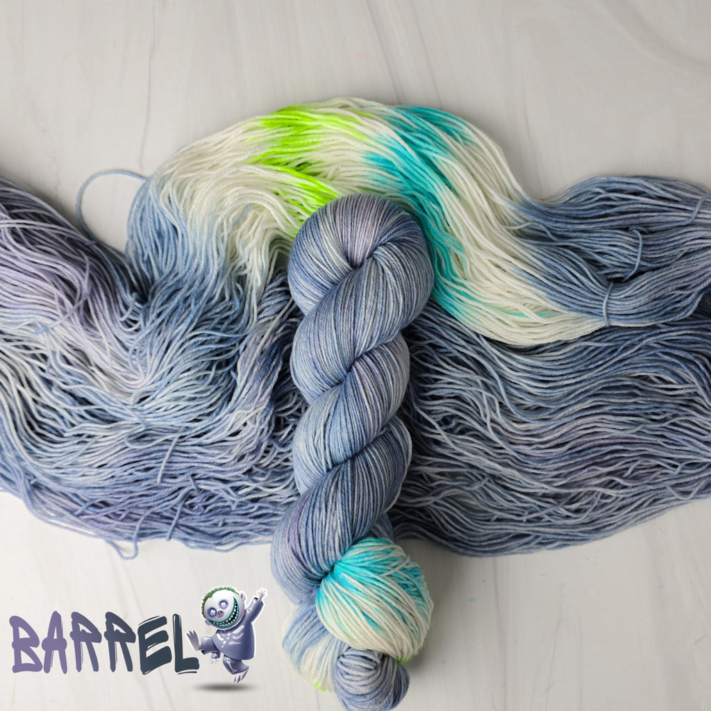 Barrel - Hand dyed yarn, assigned pooling - Nightmare Before Christmas ...