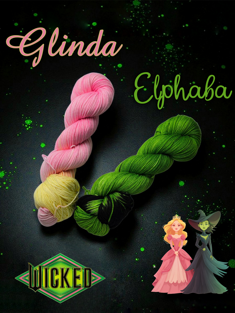 Elphaba - Hand dyed Color Pooling yarn - assigned pooling yarn - sour ...