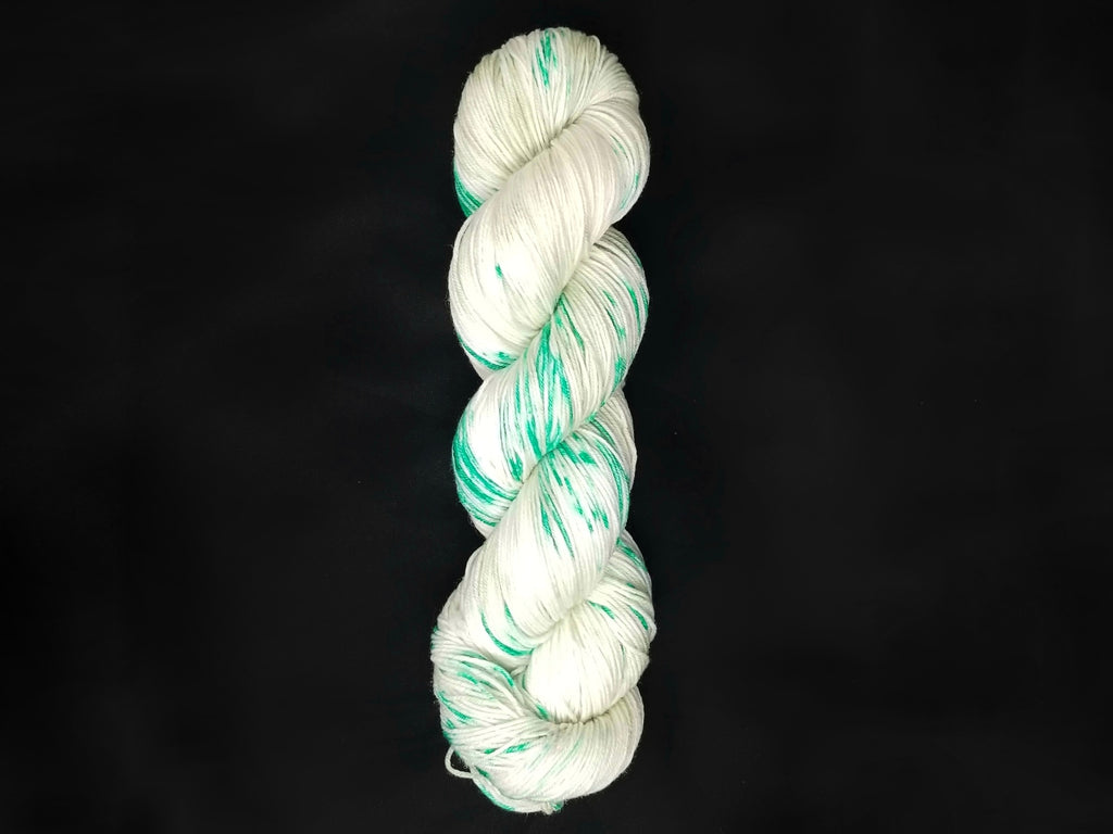 A Quiet Place- Hand dyed variegated yarn -white sage green teal | Blue ...